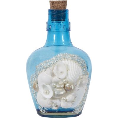 Bottles & Shells - Coastal Home Decor