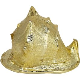 Gold Helmet Shell 10" Metallic Electroplated Gold